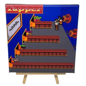 Tapper Bartender 1.5 Enamel Magnet on Tapper Arcade Game Stage ...