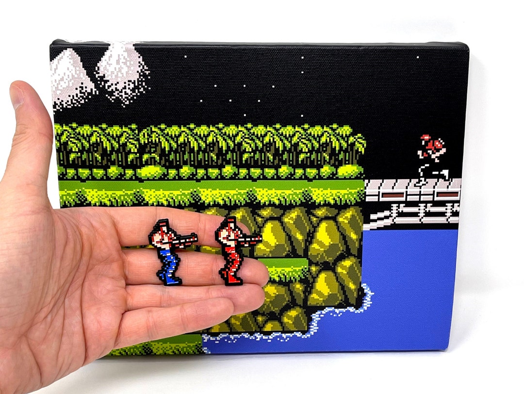 Contra for NES Magnets-on-canvas. Bill Rizer and Lance Bean 1.5 Magnets ...