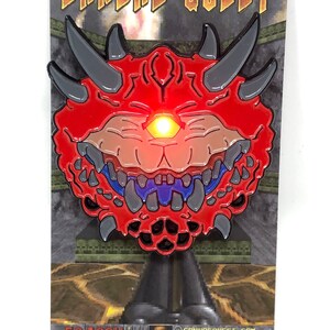 Doom - Cacodemon 2” LED Lit up Eye, Enamel Pin or Magnet - Classic ...