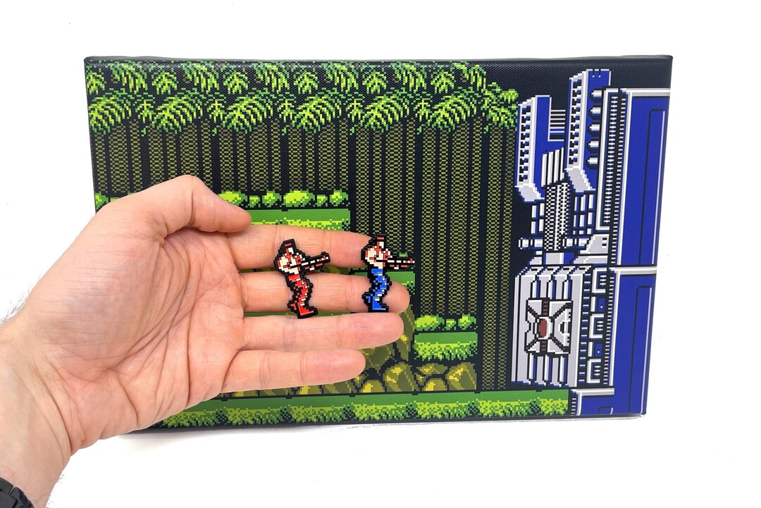 Contra for NES Magnets-on-canvas. Bill Rizer and Lance Bean 1.5 Magnets ...