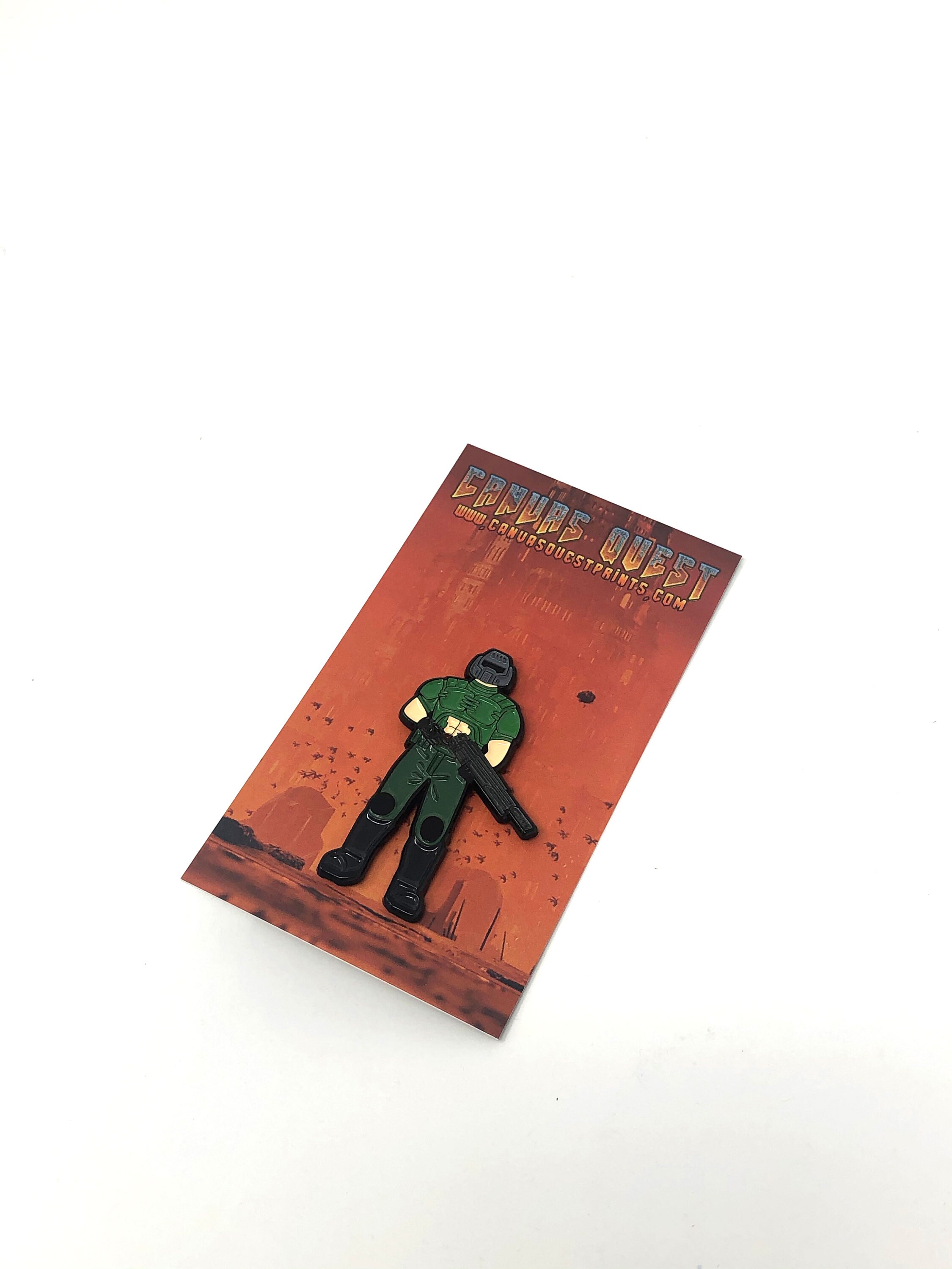 Doom Doom Guy enamel pin or magnet Classic Doom Retro | Etsy