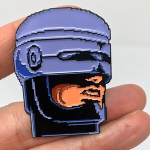 Robocop NES 8-bit Enamel Pin or Magnet Classic Video Game Cut Scene ...