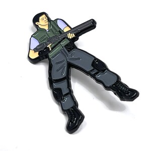 Resident Evil - Chris Redfield Enamel Pin or Magnet - Classic Retro ...
