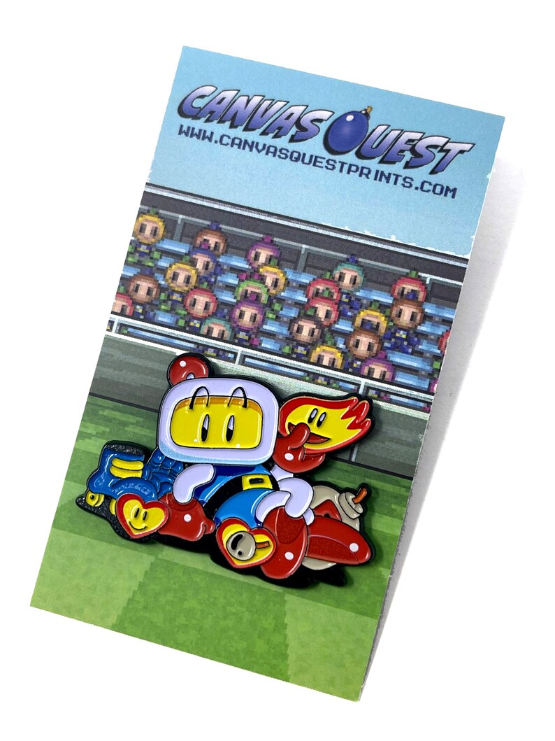 Super Bomberman for SNES Bomberman and His Items 1.75 Enamel - Etsy
