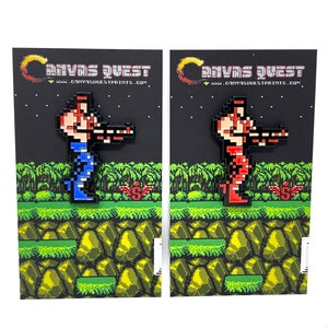Contra for NES Bill Rizer and Lance Bean Enamel Pin or Magnet Available ...