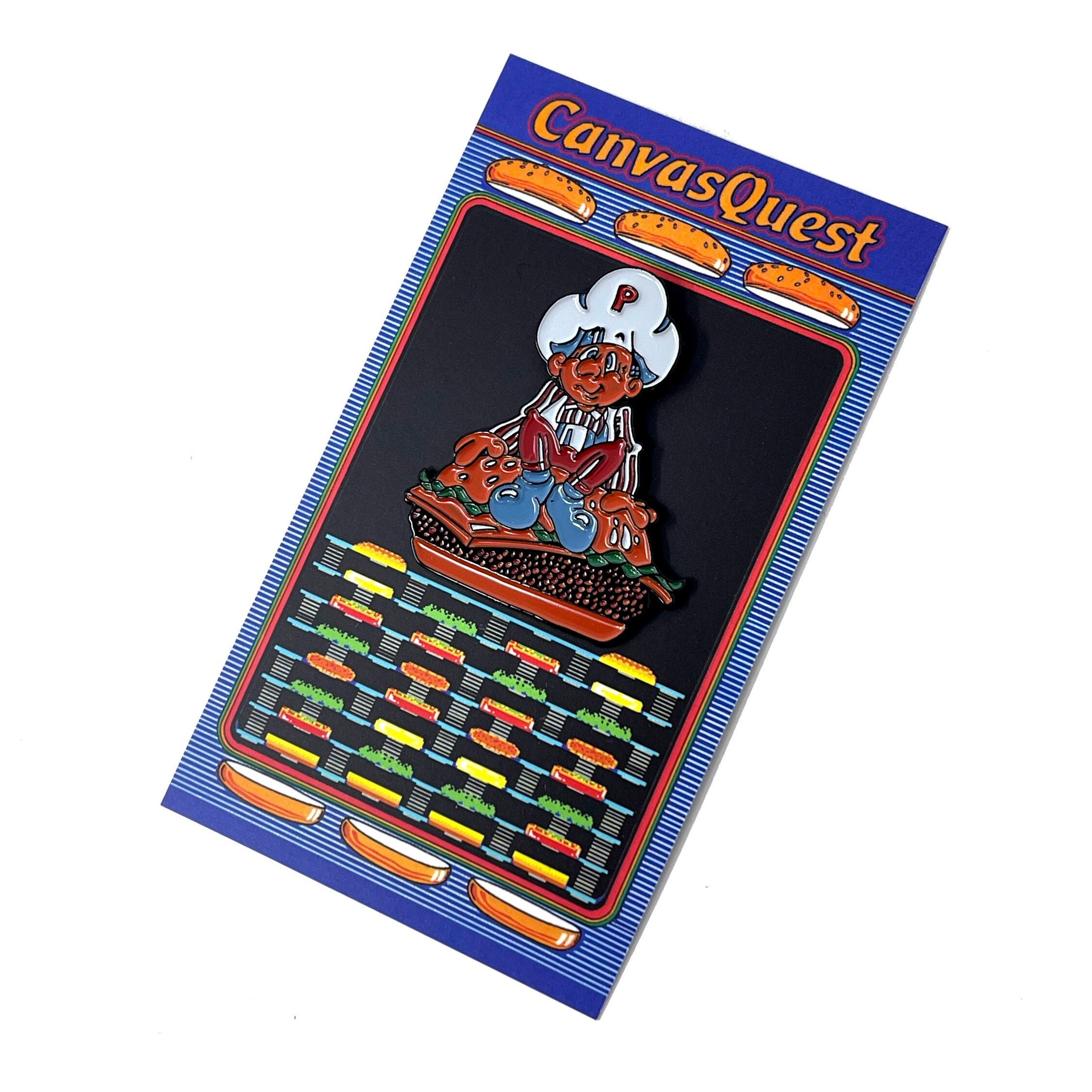 Burgertime Arcade Cabinet Chef Peter Pepper 1.5 Enamel Pin | Etsy