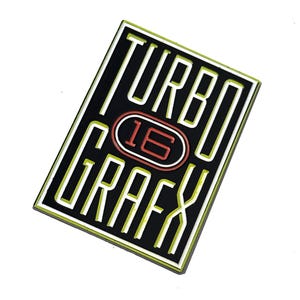 Turbografx-16 Game Console Logo 1.5” Enamel Pin and Magnet - Classic ...