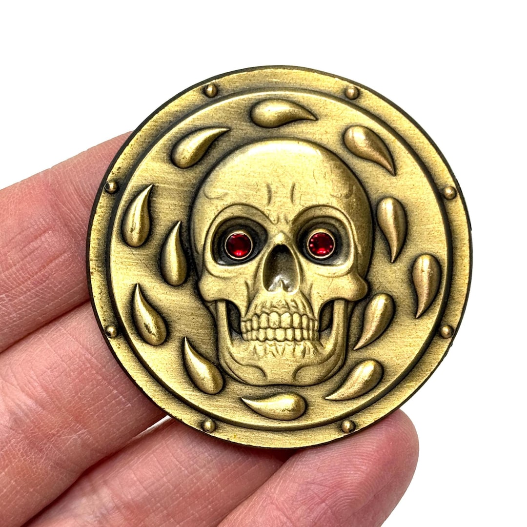 AD&D Baldur's Gate - Bhaal Symbol Skull Emblem Box Art With Red Gem ...