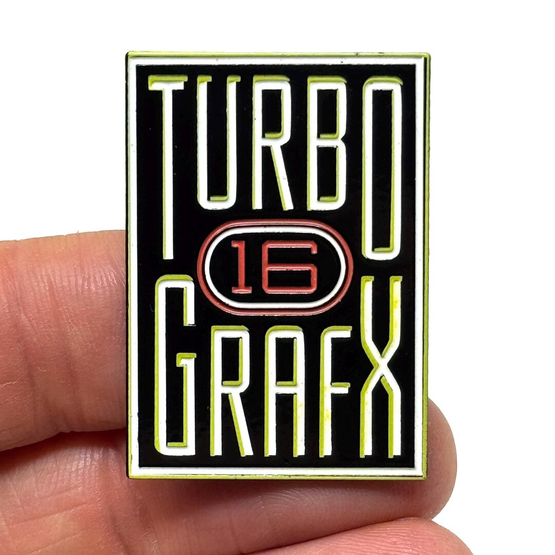 Turbografx-16 Game Console Logo 1.5” Enamel Pin and Magnet - Classic ...