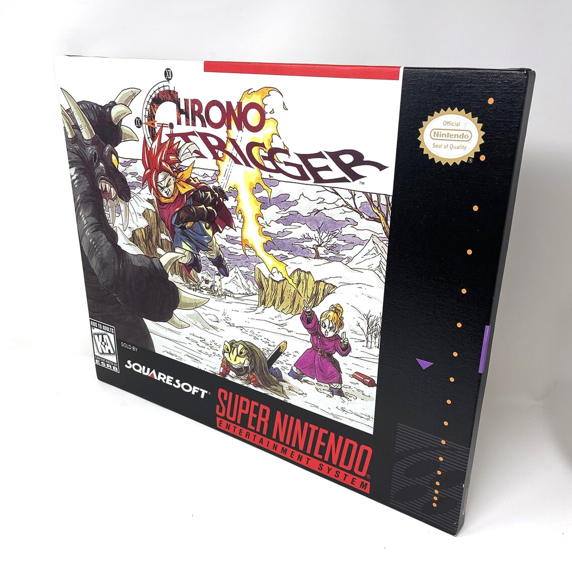 Chrono Trigger SNES Box Art on 16x20 canvas | Etsy