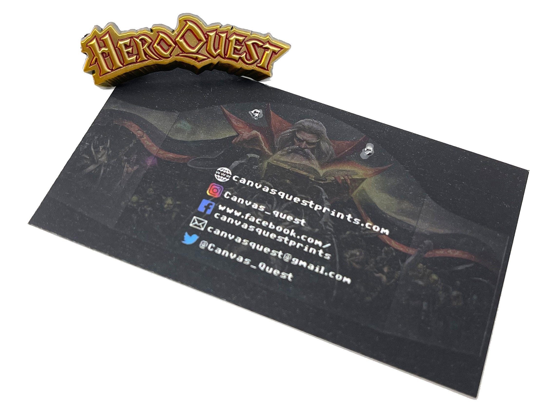 Hero Quest Board Game Title Logo 1.5 3D Metal Bronze Pin and | Etsy