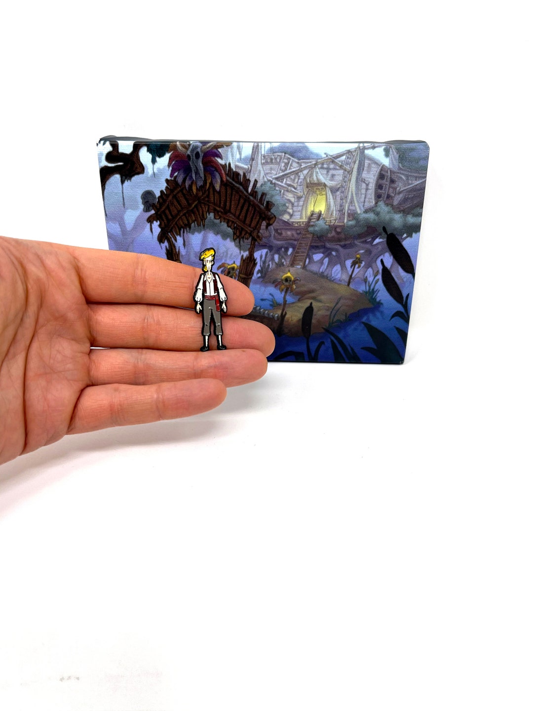 Curse of Monkey Island - Voodoo Lady Hut 5"x7" Canvas Print With ...