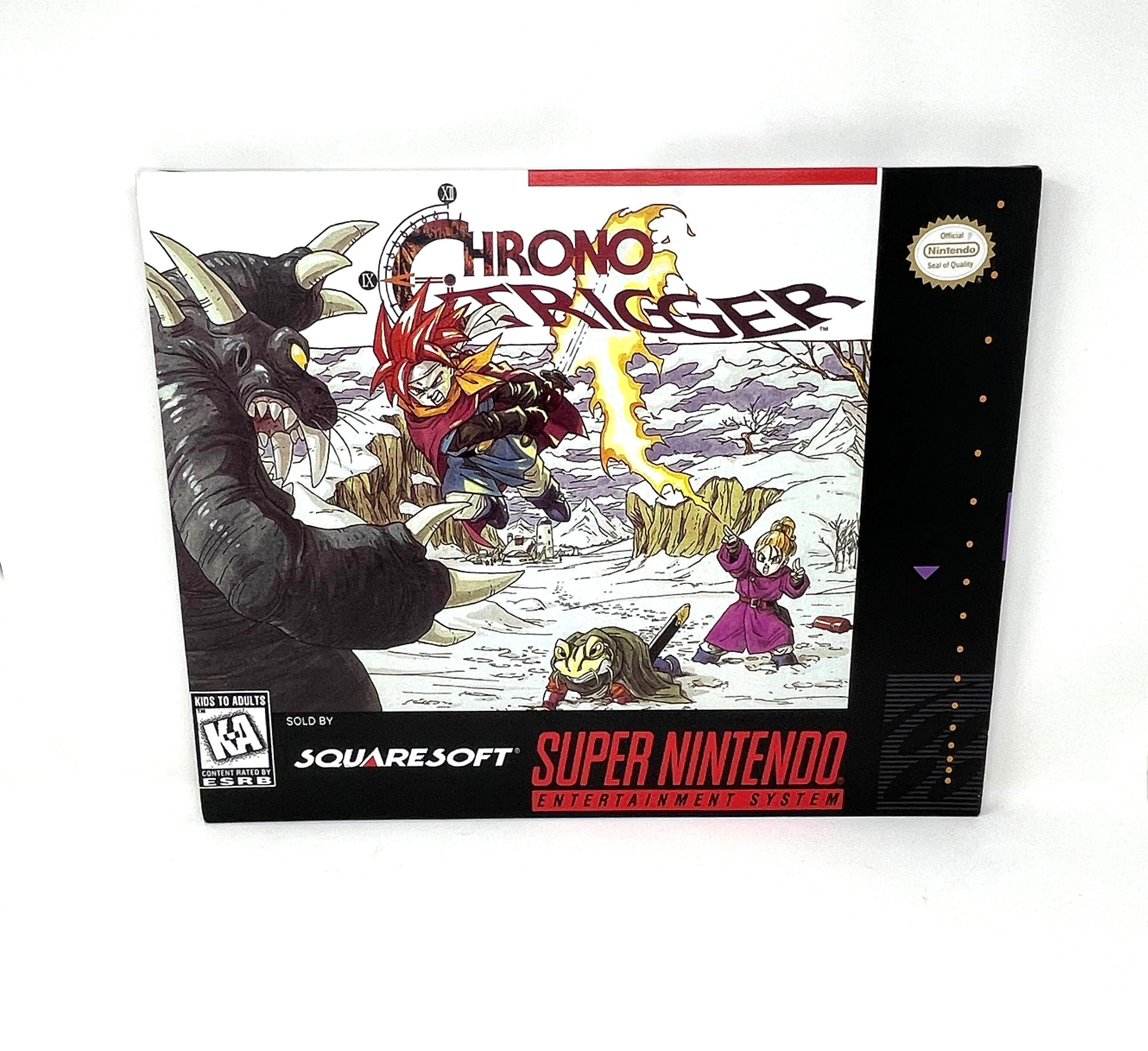 Chrono Trigger SNES Box Art on 16x20 canvas | Etsy