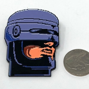 Robocop NES 8-bit Enamel Pin or Magnet Classic Video Game Cut Scene ...