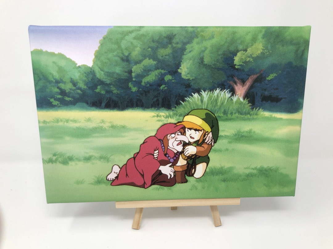 Legend of Zelda - Link Meets With Impa - NES Game Manual Art Print on 8 ...