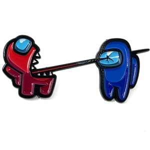 Among Us, Imposter and Crew Mate Pointy Tongue Kill, 2” Enamel Pin and ...