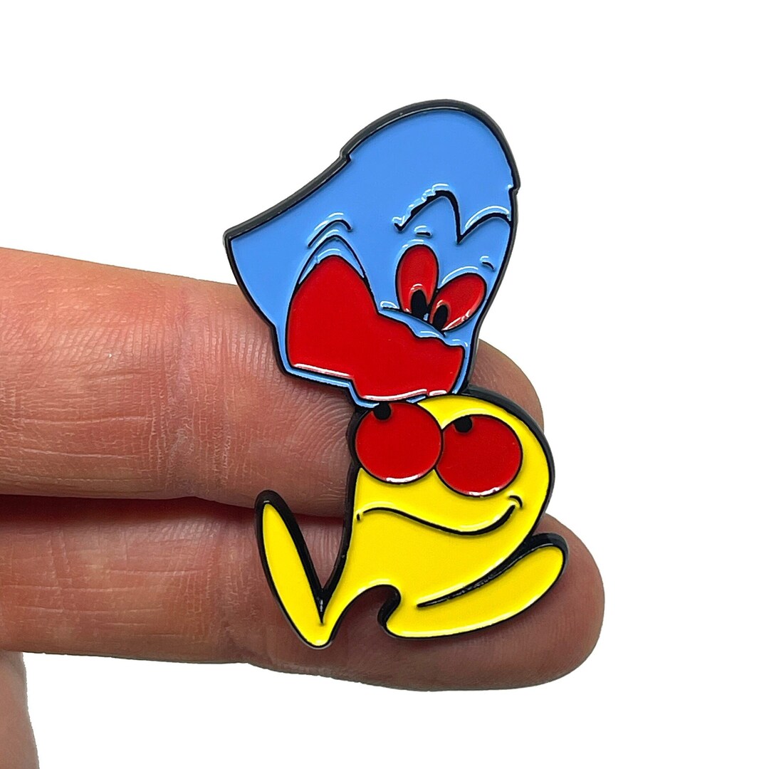 Pac-man, Arcade Cabinet Art Pac-man and Ghost 1.75” Enamel Pin and ...
