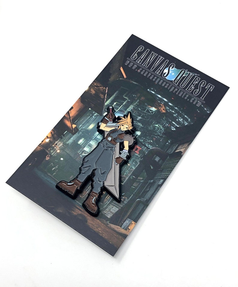 Final Fantasy VII Cloud Strife Enamel Pin or Magnet - Etsy