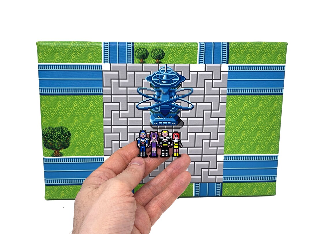 Phantasy Star II for Sega Genesis, Magnet-on-canvas. Rolf, Nei, Rudolf ...