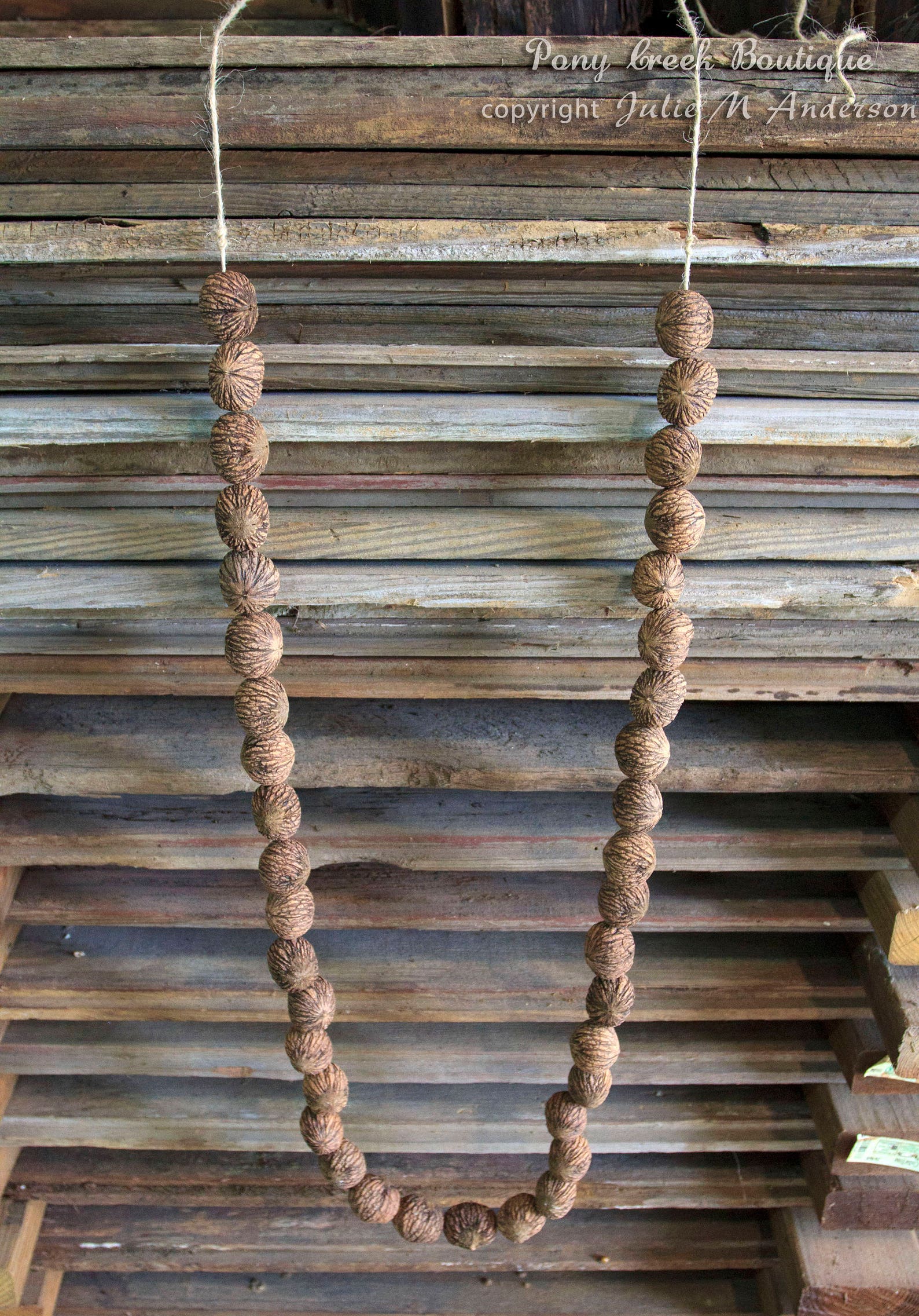 Black Walnut Garland, Primitive Garland, Rustic Garland - Etsy