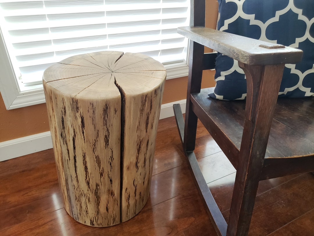 Log Table / Oak Tree Stump / Side Table / Night Stand / Stool / Accent ...