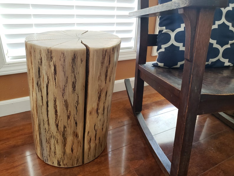 Log Table / Oak Tree Stump / Side Table / Night Stand / Stool / Accent ...