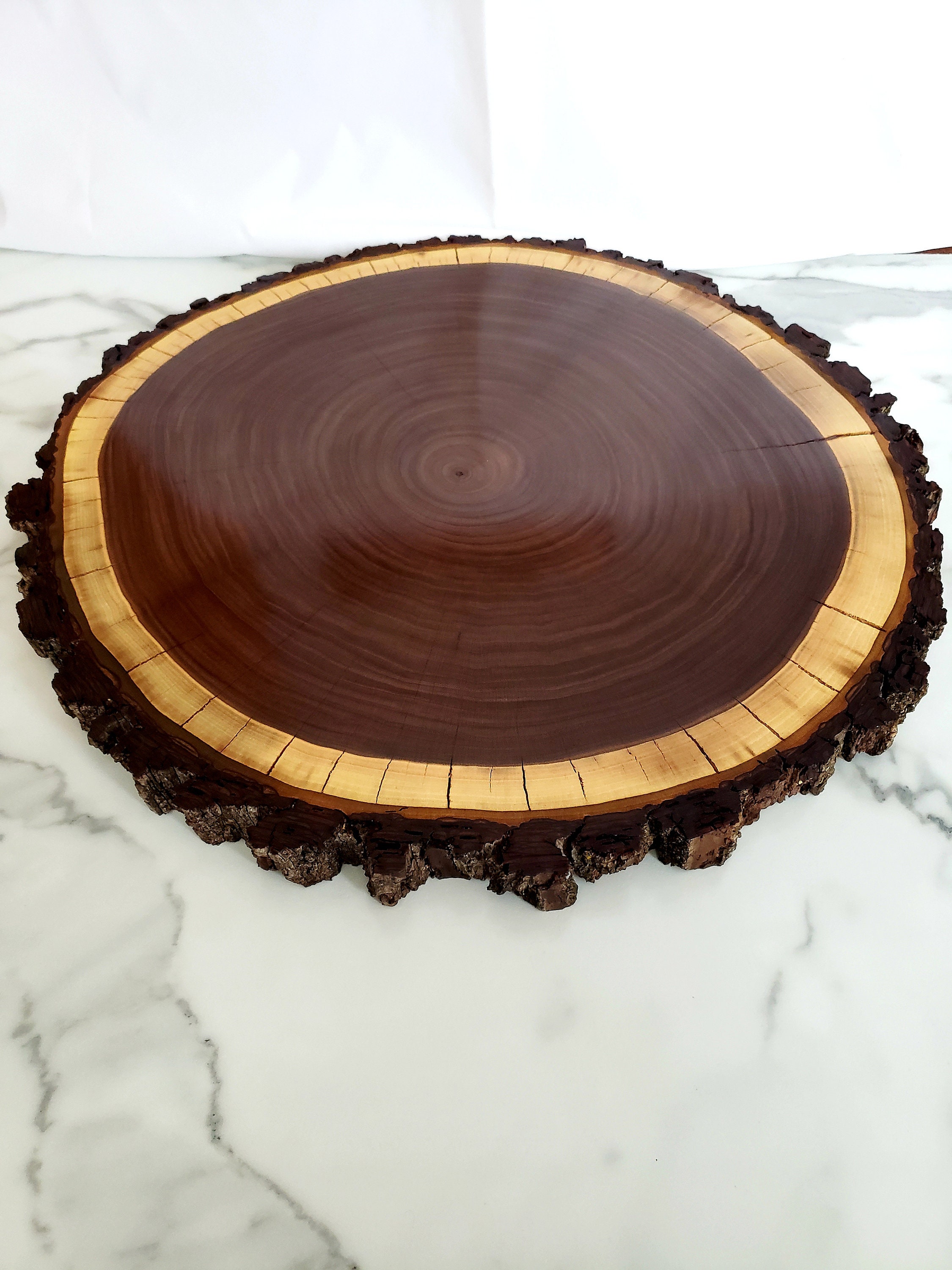 Large Black Walnut / Large Tree Slice / Cake Stand / Charcuterie ...