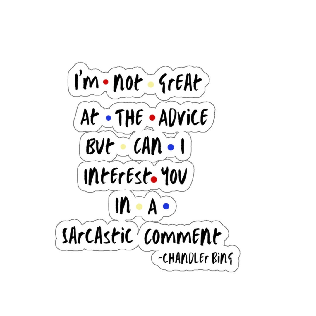 Friends Sticker | Chandler Sticker | Matthew Perry Sticker - Etsy