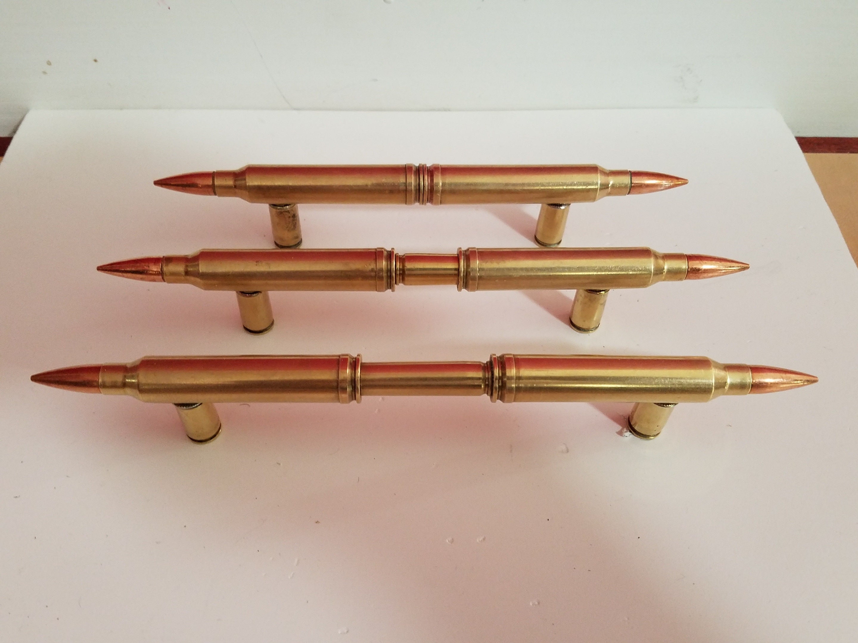 Bullet Brass 300 Win Mag Cabinet Handles Qty: 1 Flat | Etsy