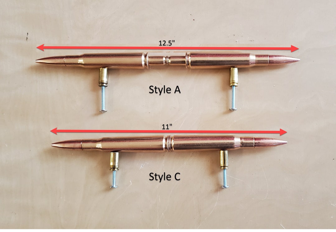 Bullet 50 BMG Brass Cabinet Handles - Qty: 1 - Flat Shipping Fee, Any ...