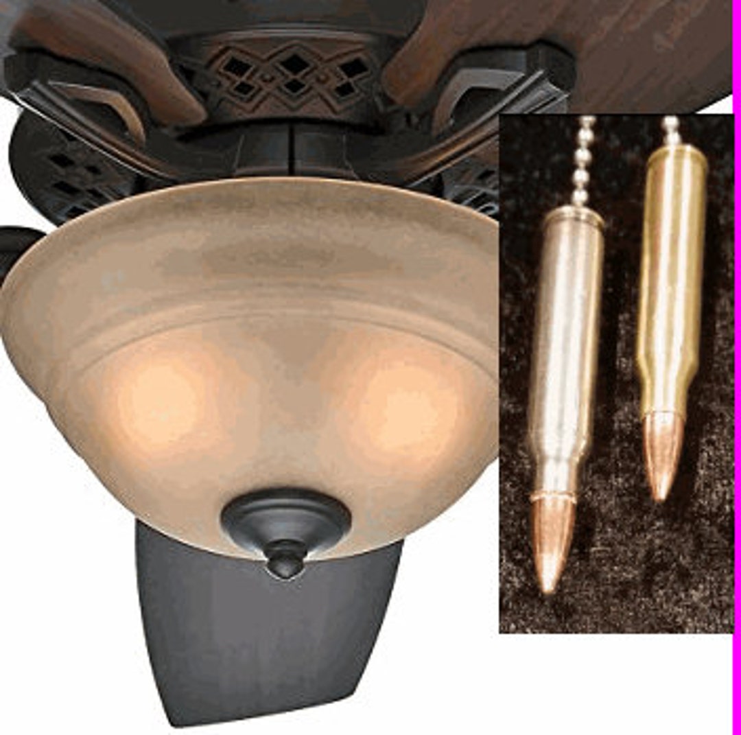 Pair of Bullet Pull Chains for Ceiling Fan - Silver and Brass (assorted ...