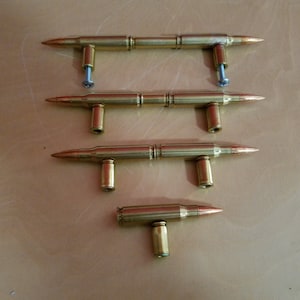 Bullet 308 Brass Cabinet Handles - Qty: 1 - Flat Shipping, Any Quantity ...