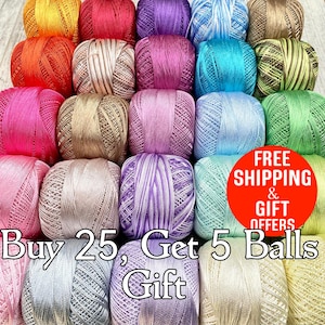 Lace Thread, Size 10 Bright Lace Yarn, Needlepoint Thread, Cross Stitch ...