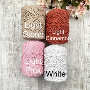 2 Mm Cotton Macrame Yarn, Cotton Macrame Cord, Cotton Rope, Macrame ...