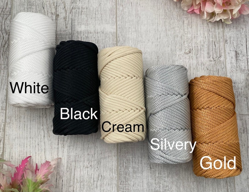 Polyester Bag Macrame Yarn 4-5 Mm Polyester Yarn Crochet - Etsy