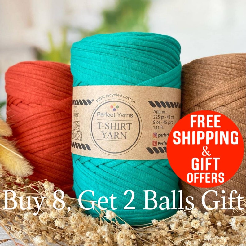 Tshirt Yarn 225 Grams 43 Meters 20-30 Mm 8 Oz 45 - Etsy