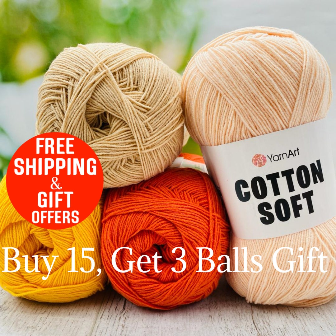 Cotton Amigurumi Soft Yarn, Yarnart Cotton Soft Yarn, Cotton Socks ...