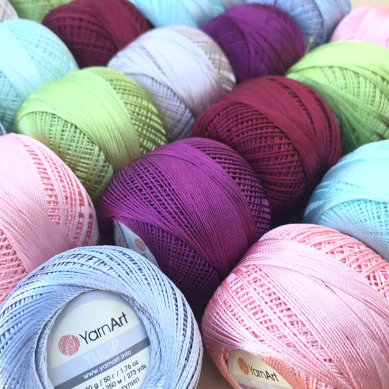 Lace Thread Size 10 Bright Lace Yarn Needlepoint Thread - Etsy