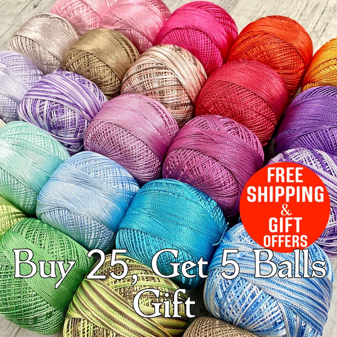 Lace Thread, Size 10 Bright Lace Yarn, Needlepoint Thread, Cross Stitch ...