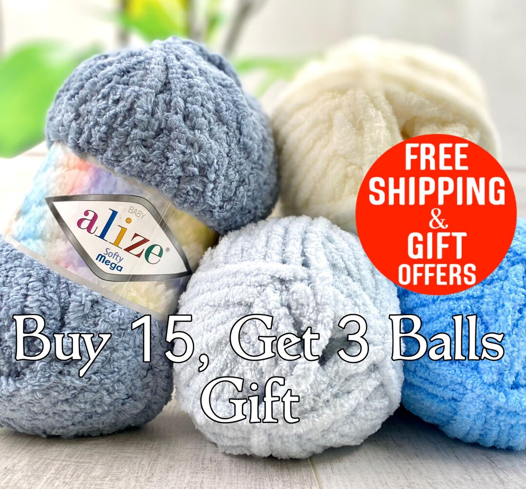 Alize Softy Mega – Baby Safe, Amigurumi & Handmade Baby Gifts, Ultra Plush Jumbo Yarn for Soft ...