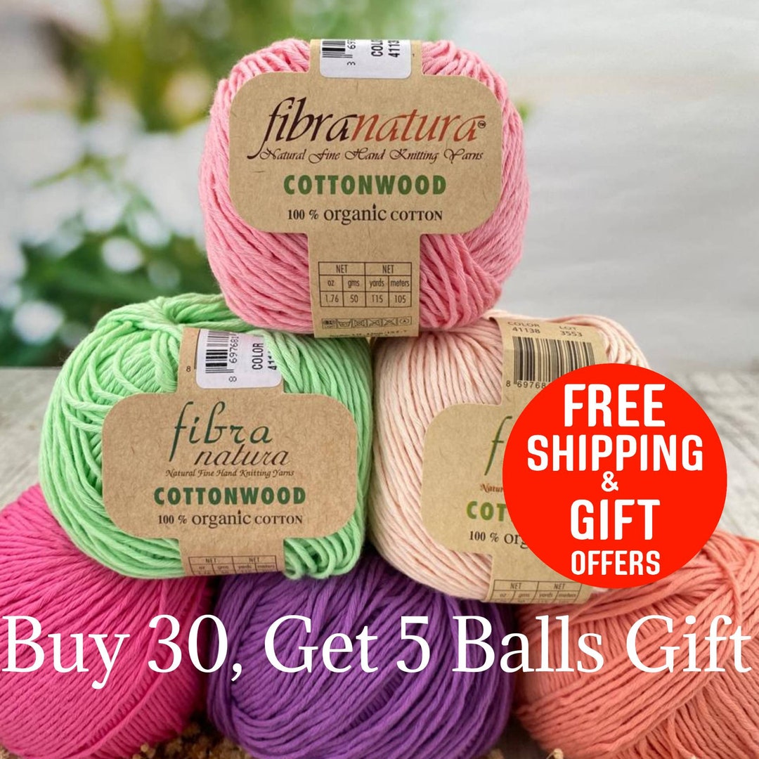 Certified Organic Cotton Yarn, Fibranatura, You Can Choose Mixed Colors ...