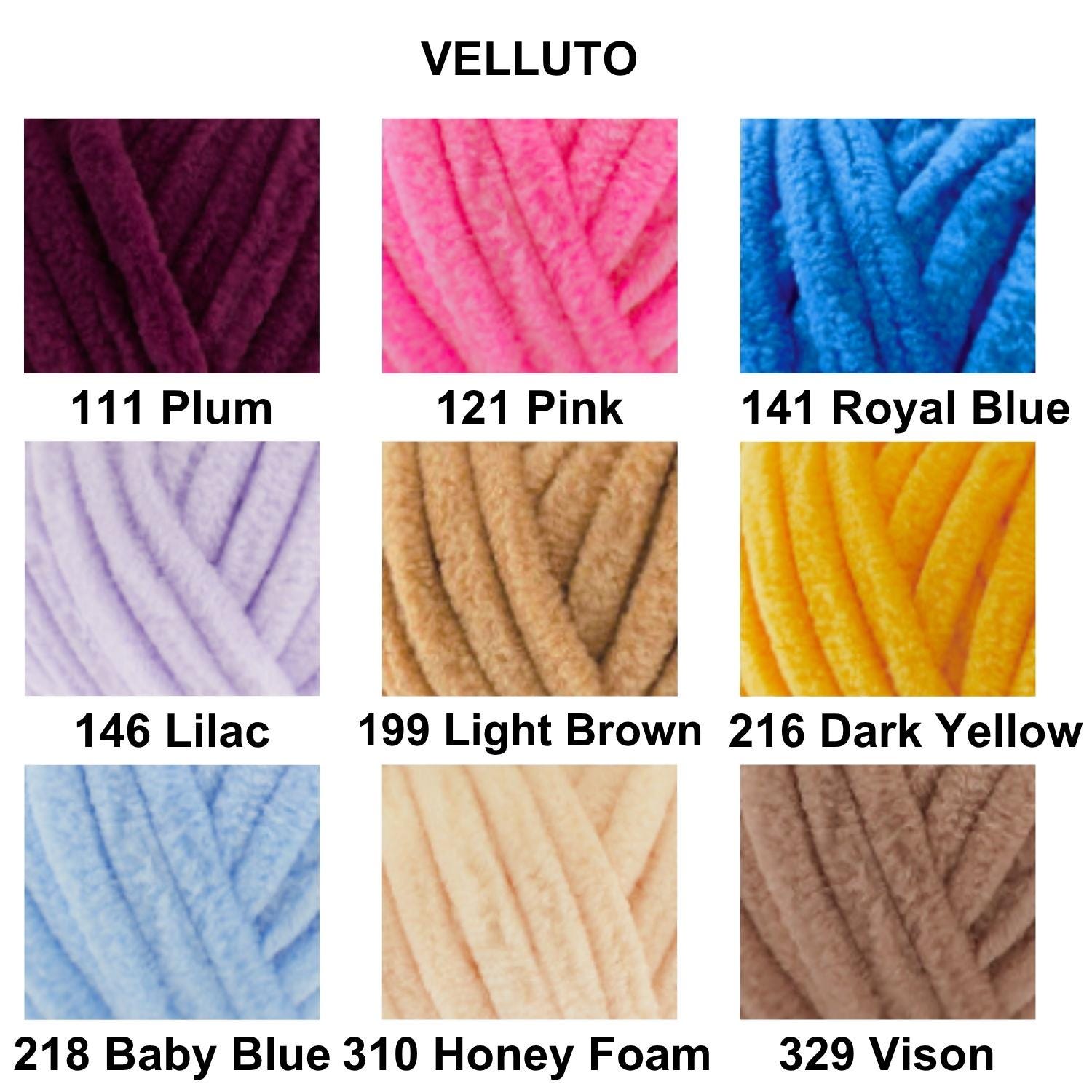 Alize Velluto Yarn – Super Soft Velvet Chenille Chuny Amigurumi Yarn ...