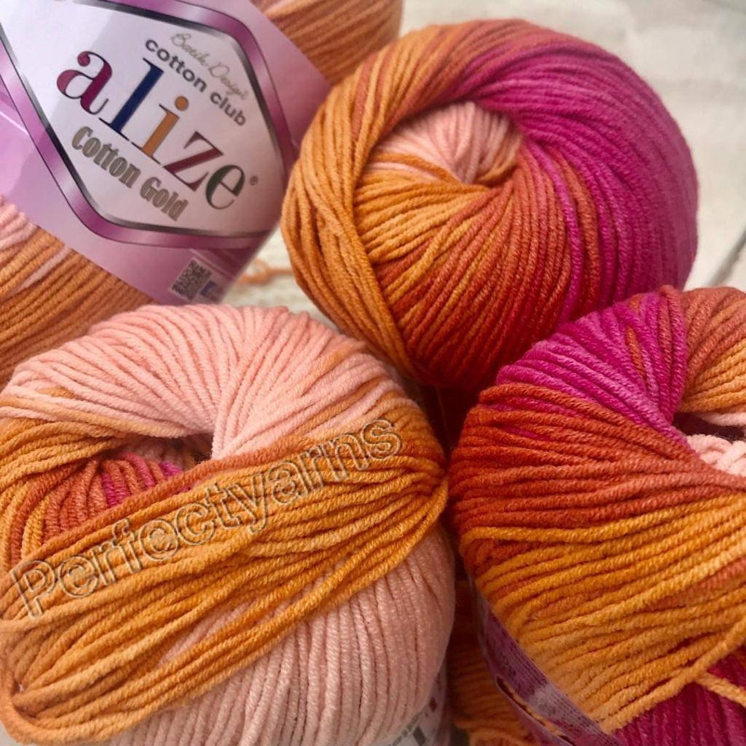 Alize Cotton Gold Batik Yarn 55% Cotton 45 Acrylic 100 - Etsy