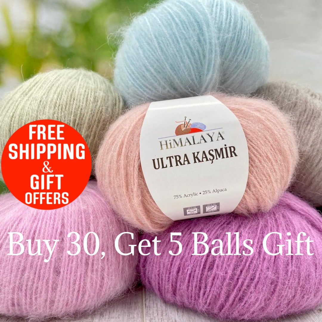 Soft Wool Yarn, Himalaya Ultra Kasmir, Mohair Yarn, Baby Wool Gradient ...