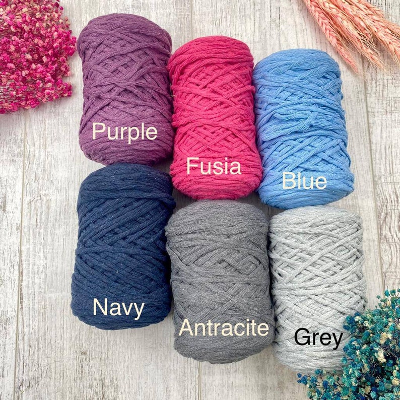 Soft Cotton Macrame Yarn 3mm Cotton Cord Single Twisted | Etsy