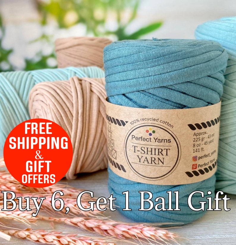 Tshirt Yarn 225 Grams 43 Meters 20-30 Mm 8 Oz 45 - Etsy