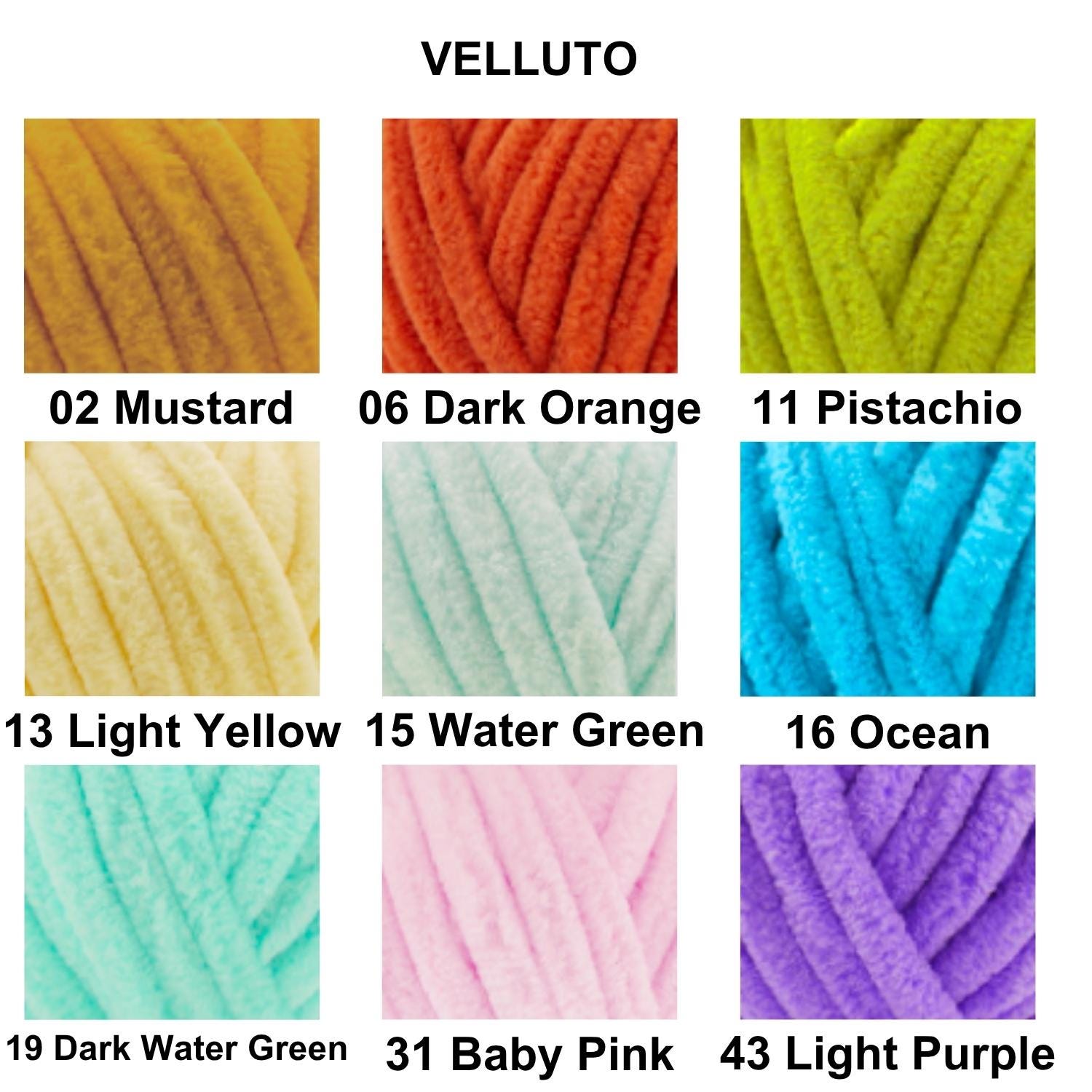 Alize Velluto Yarn – Super Soft Velvet Chenille Chuny Amigurumi Yarn ...