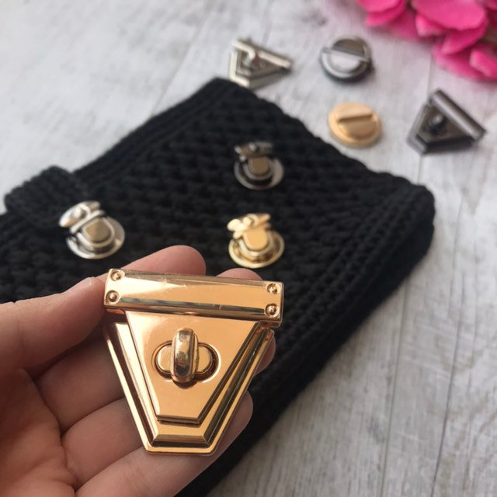 Bag Lock for Bag, Handmade Bag, Crochet Bag, Knitting Bag, Lock for Bag ...