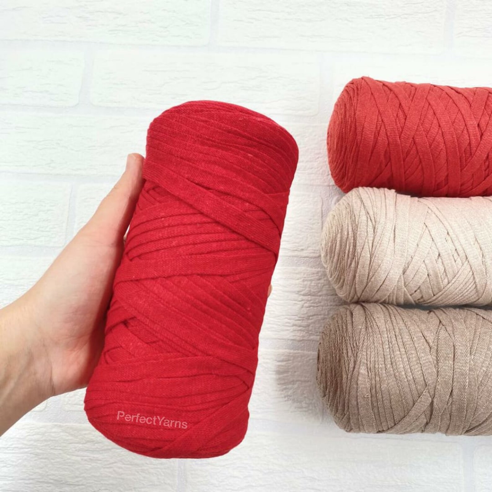 Cotton Ribbon Yarn 8 Mm 8.80 Oz 136 Yards 250 Grams 125 Mt | Etsy