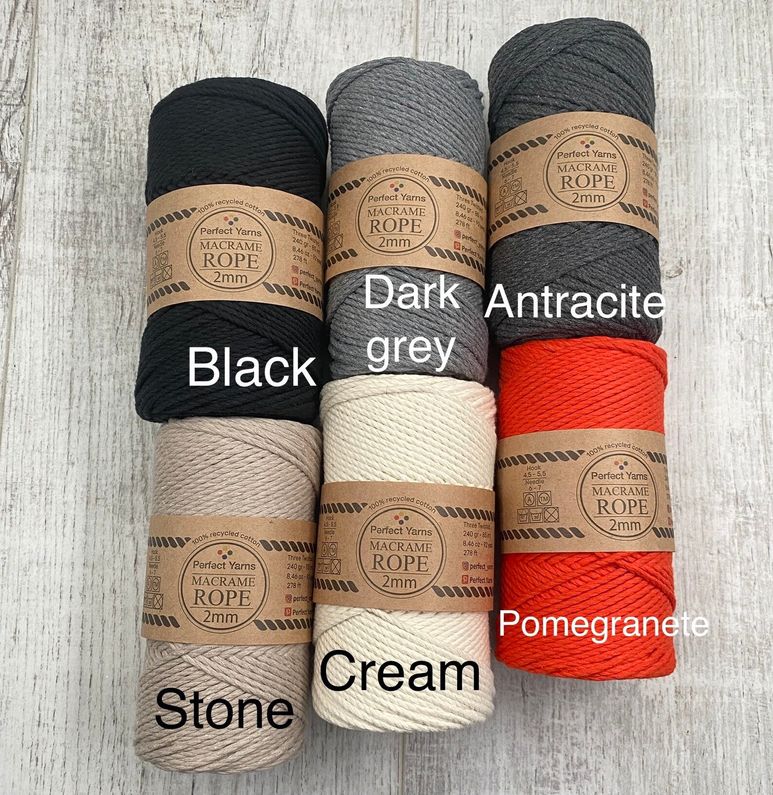 Cotton Rope 2mm Recyled Triple Strand Macrame Keychains - Etsy